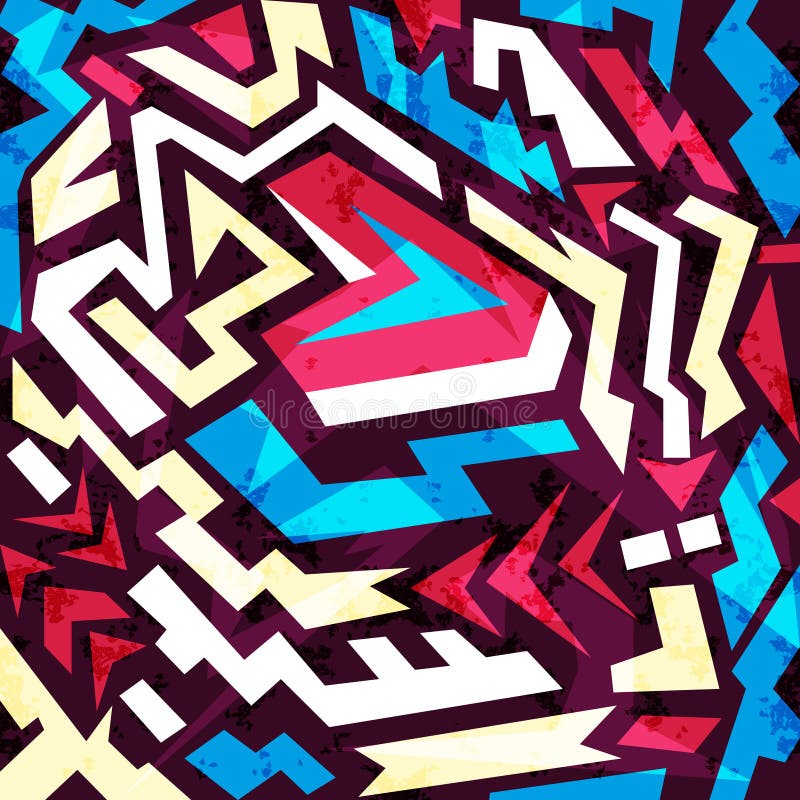 Abstract Color Pattern In Graffiti Style. Quality Illustration For Your ...