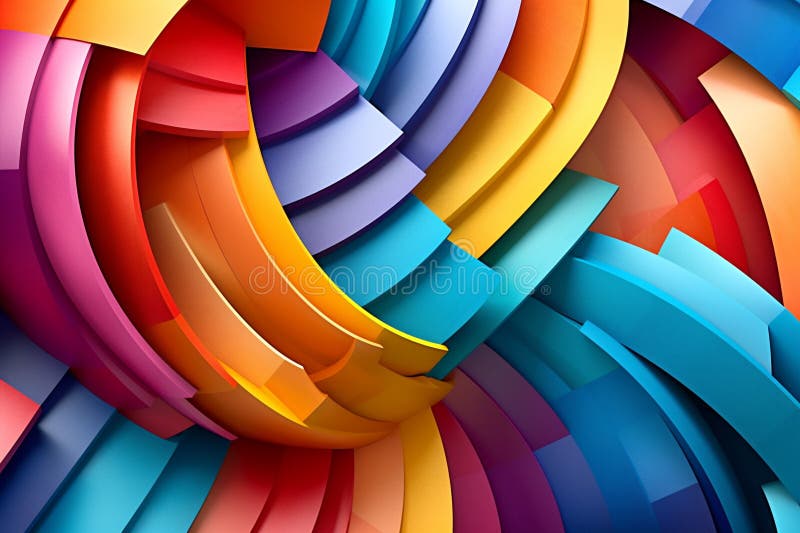 Abstract Color Pattern, Modernist Collage Combining Different Visual ...