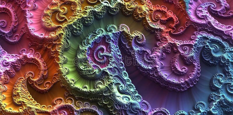 The Abstract Color Pattern Was Inspired by Digital Art, Fractals, and ...