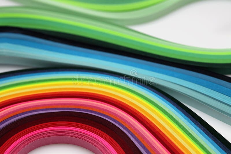 Abstract Color Rainbow Strip Paper Horizontal Background Stock Image ...