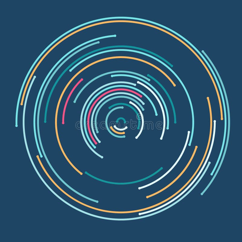 Abstract Color Rotating Lines As Icon or Logo Stock Vector ...