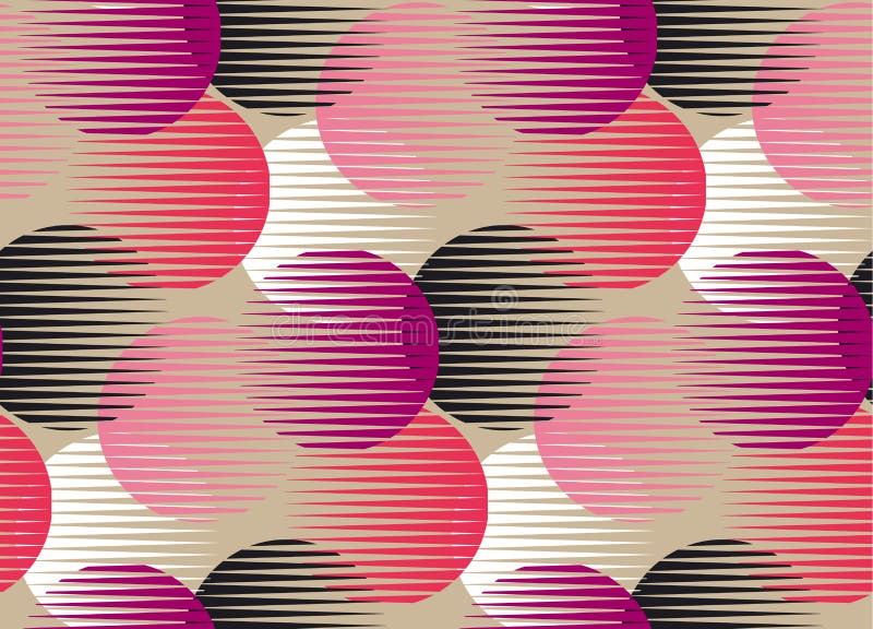 Abstract Round Geometry Shapes Seamless Pattern Stock Vector ...