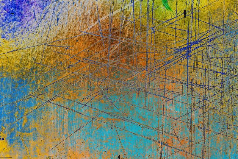 Abstract Color Scratch Background In Rainbow Style Stock Illustration ...