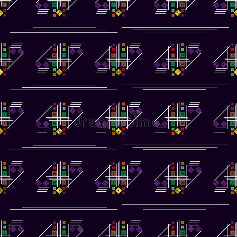 Abstract Color Seamless Geometric Pattern Stock Vector - Illustration ...