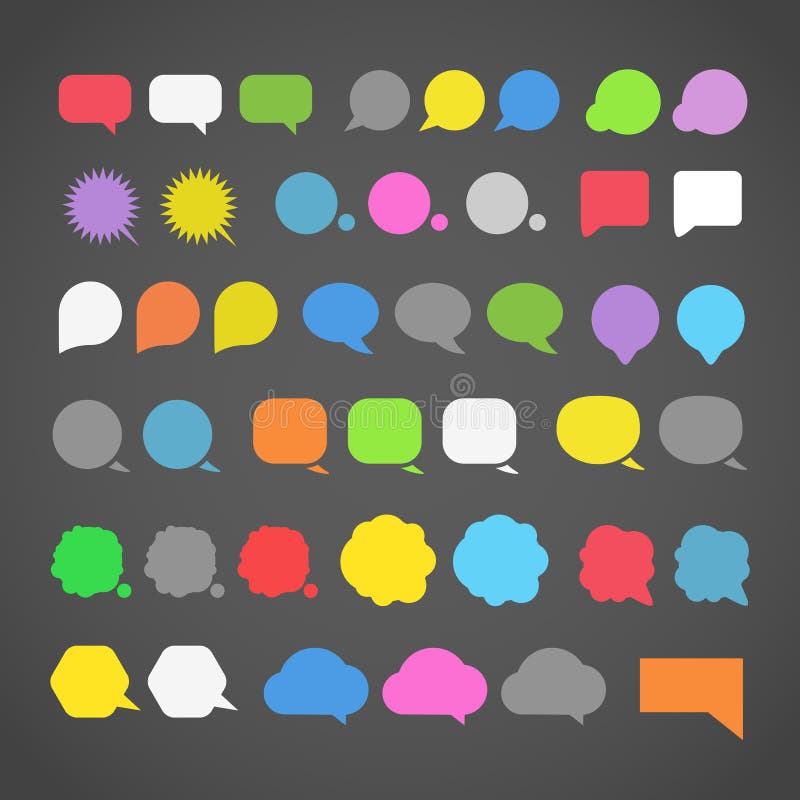 Abstract Color Speech Clouds Stock Vector - Illustration of symbol ...