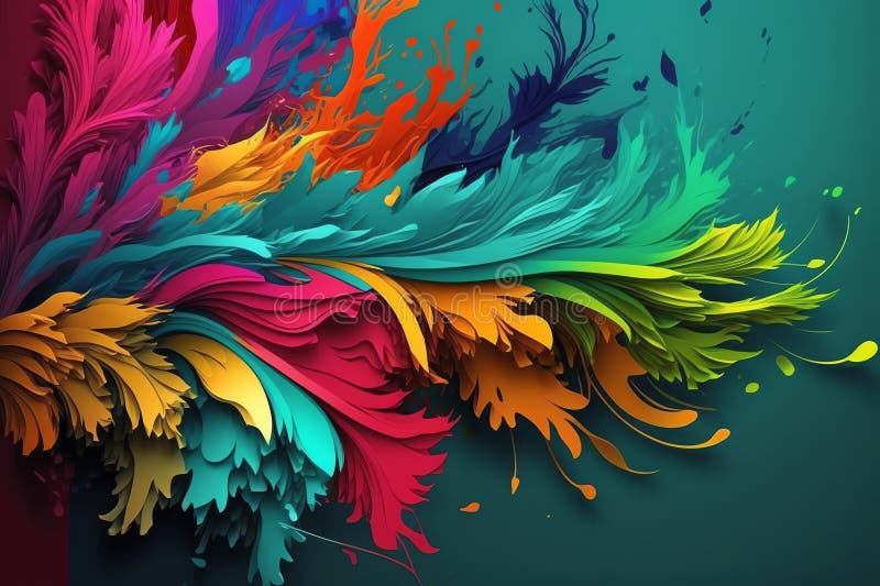 Abstract Color Splash Background. Paint Splashes. Painting Concept ...
