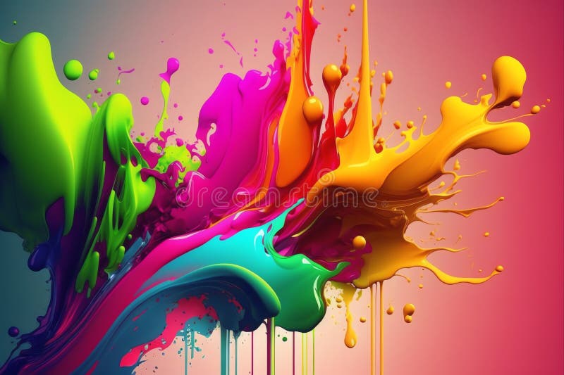 Abstract Color Splash Background. Paint Splashes. Painting Concept ...