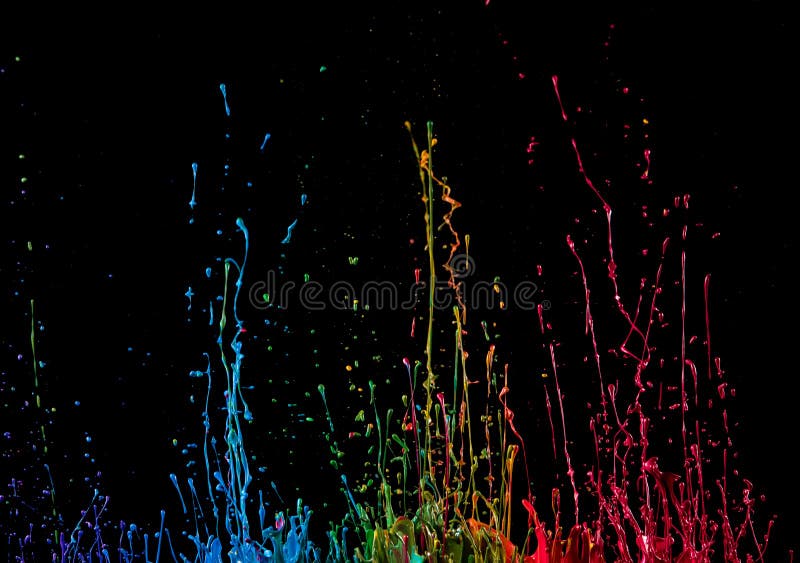 Abstract Color Splash on Black Background Stock Photo - Image of color ...