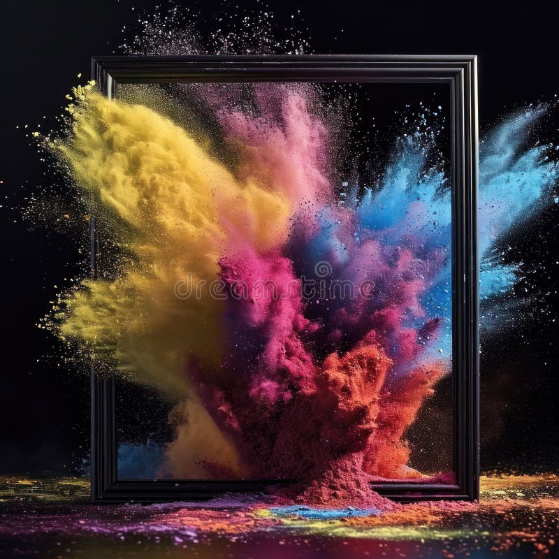 Abstract Color Splash for Wallpaper Design. Colorful Dust Explode ...