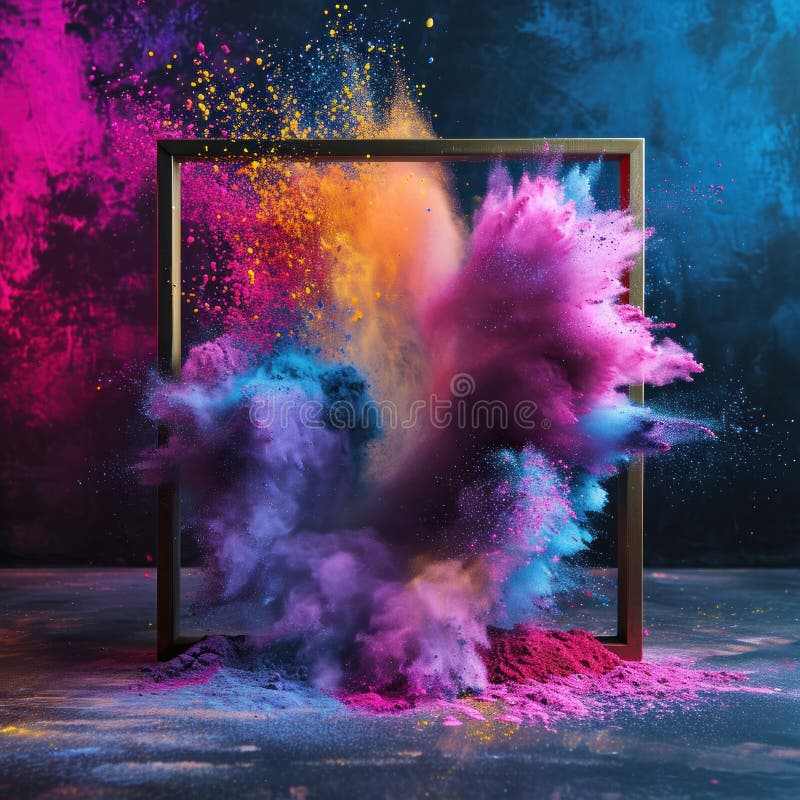 Abstract Color Splash for Wallpaper Design. Colorful Dust Explode ...