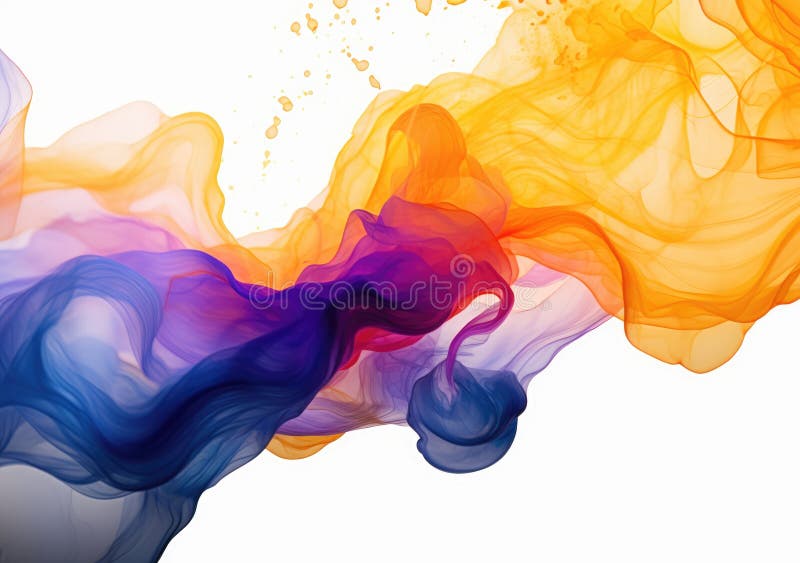 Abstract Color Splash Isolated on White Background Stock Illustration ...