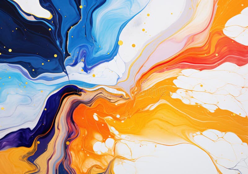 Abstract Color Splash Isolated on White Background Stock Illustration ...