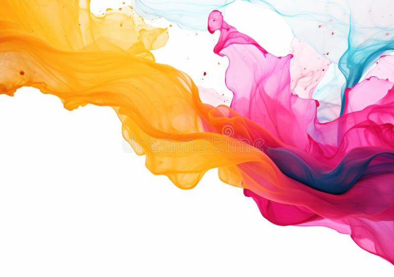 Abstract Color Splash Isolated on White Background Stock Illustration ...