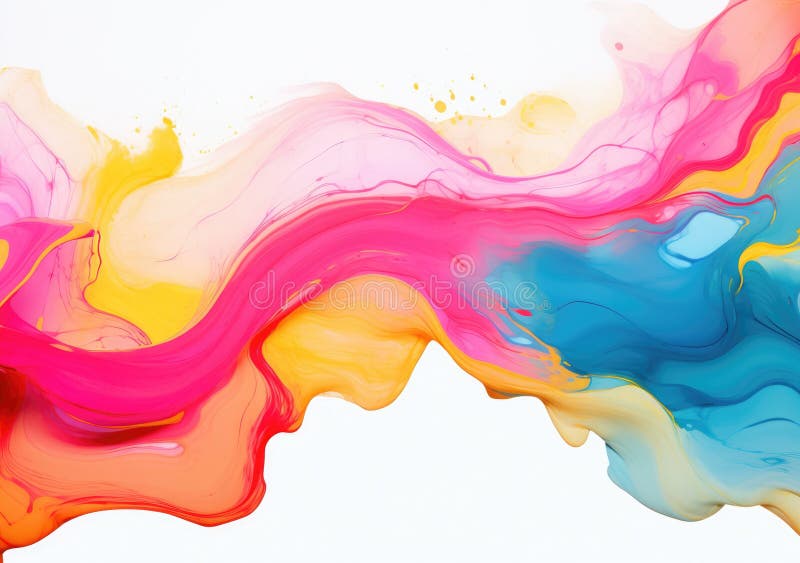 Abstract Color Splash Isolated on White Background Stock Illustration ...