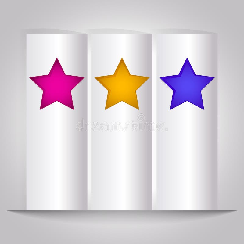 Abstract Color Star Banners Stock Vector - Illustration of product ...