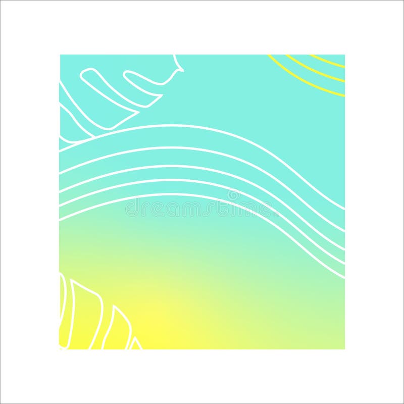 Abstract Color Summer Background in Figure Square. Stock Illustration ...