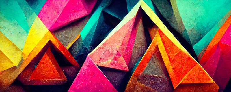 Abstract Color Texture. Modern Futuristic Polygonal Pattern Stock ...