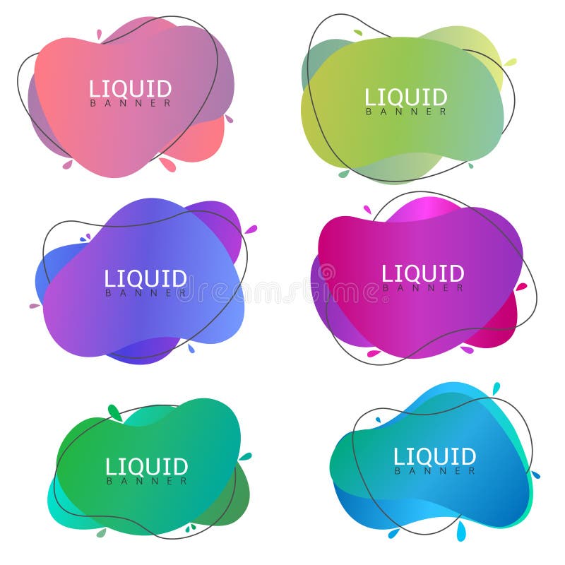 Abstract liquid banners stock vector. Illustration of presentation ...