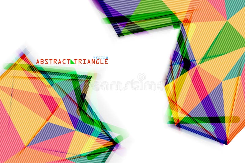 Color Triangle Shape on a White Stock Vector - Illustration of style ...