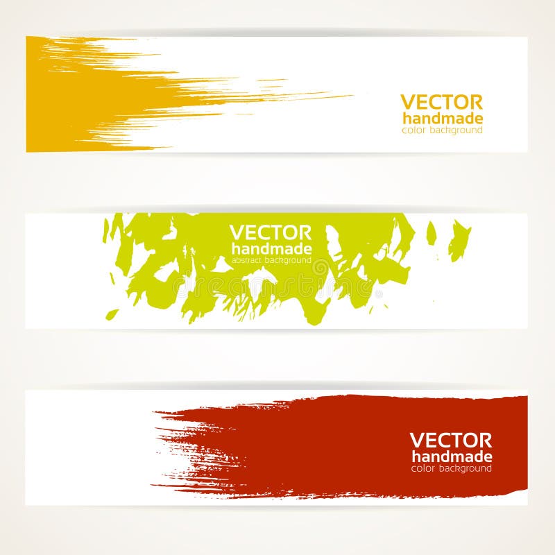 Abstract Color Vector Banner Set Stock Vector - Illustration of round ...