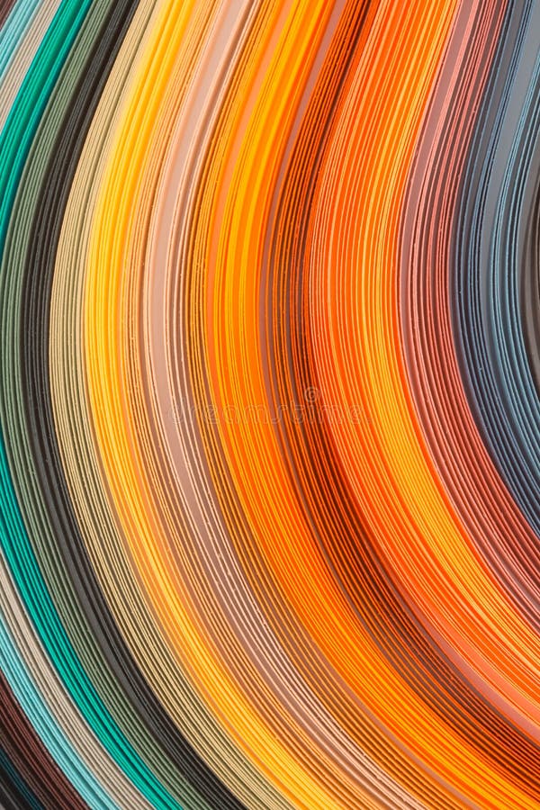 Abstract Color Wave Curl Rainbow Strip Paper Stock Image - Image of ...