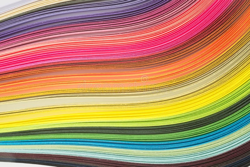 Abstract Color Wave Curl Rainbow Strip Paper Stock Illustration ...