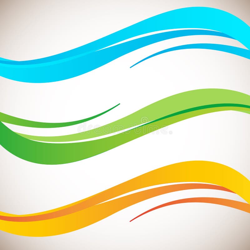 Abstract Color Wave Design Element Stock Vector - Illustration of fresh ...