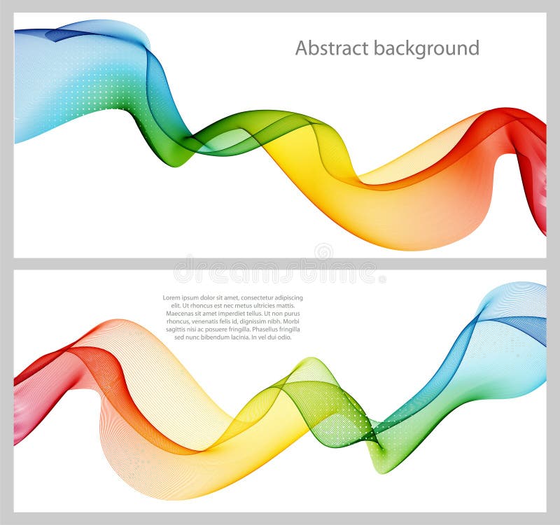 Abstract Color Wave Design Element Stock Vector - Illustration of light ...