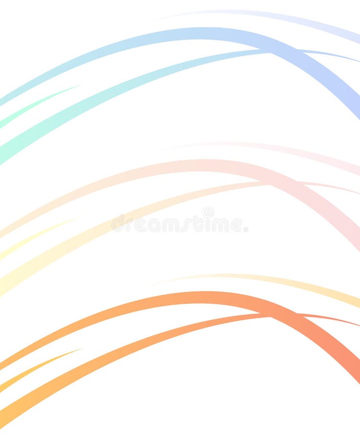 Abstract Color Wave Design Element. Smooth Dynamic Soft Style on Light ...