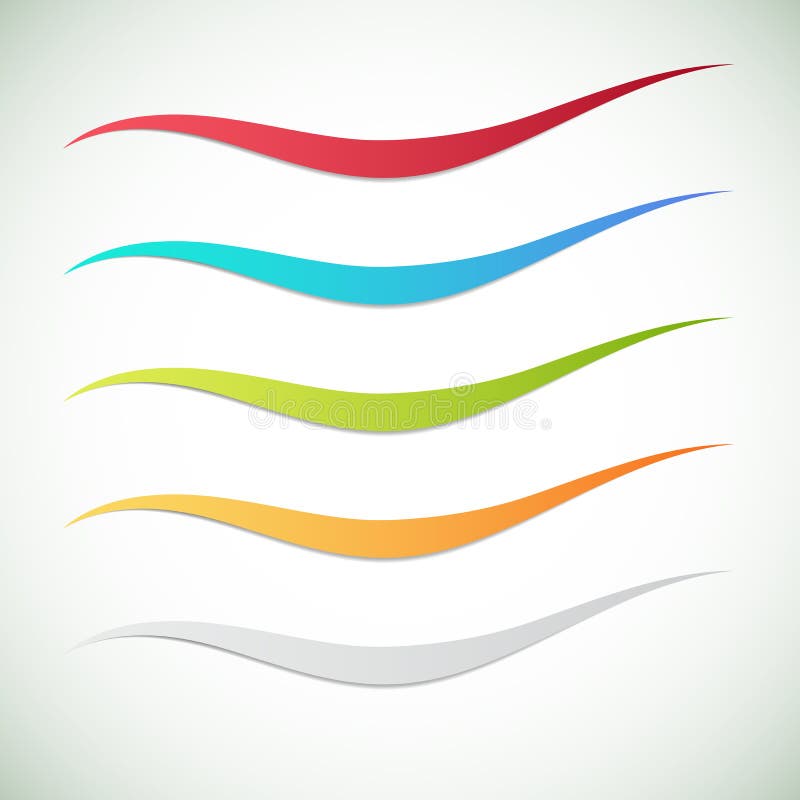 Abstract Color Wave Design Element. Smooth Dynamic Soft Style on Light ...