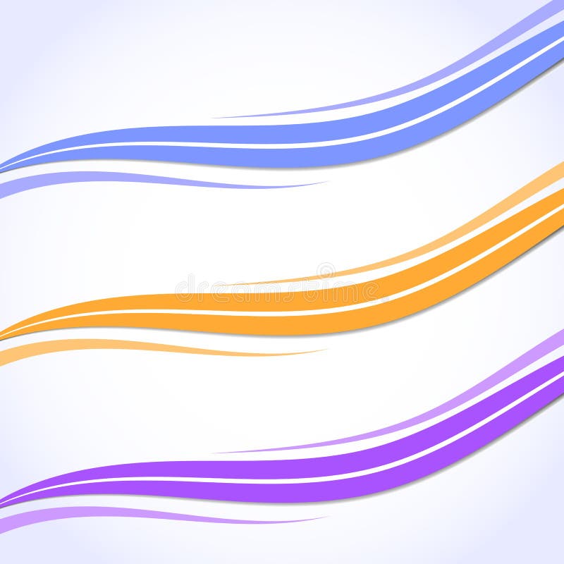 Abstract Color Wave Design Element. Smooth Dynamic Soft Style on Light ...