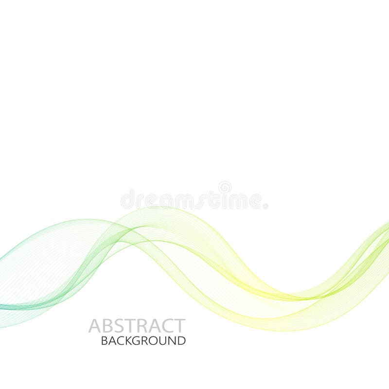 Abstract Color Wave Design Element. Yellow and Green Wave Eps10 Stock ...