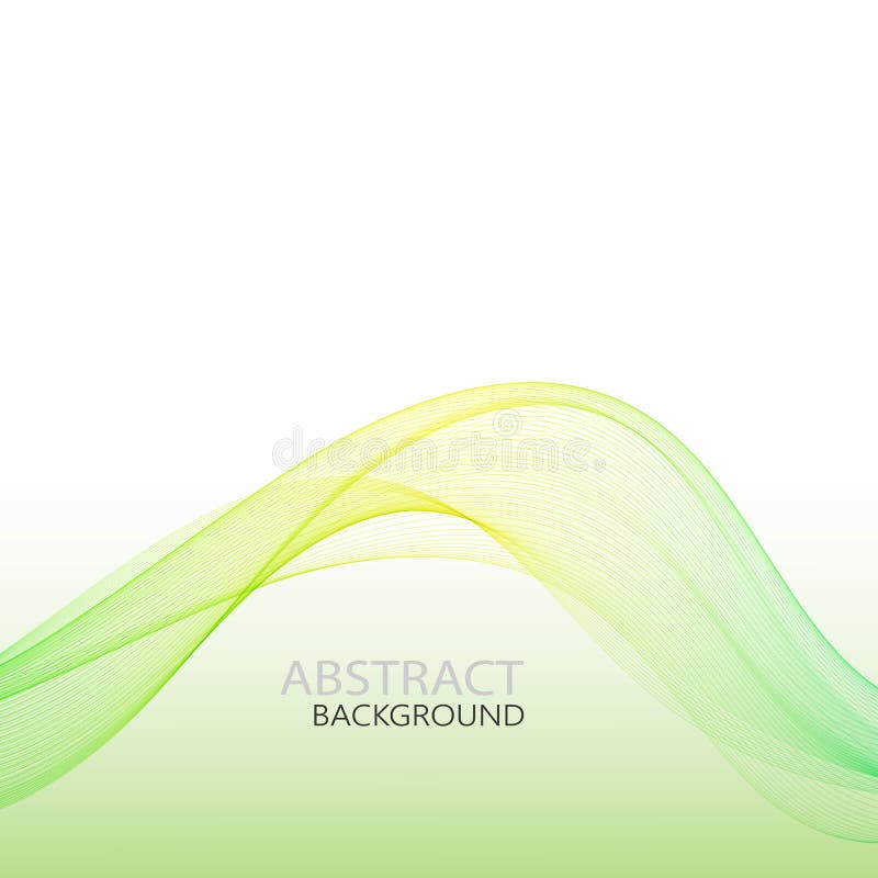 Abstract Color Wave Design Element. Yellow and Green Wave Eps10 Stock ...