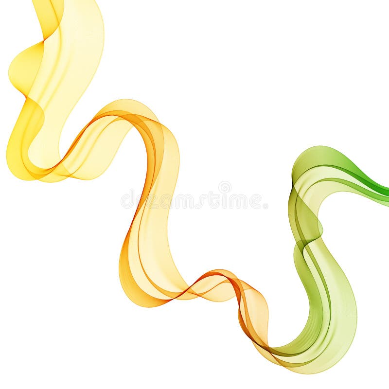 Abstract Color Wave Design Element. Yellow and Green Wave. Eps 10 Stock ...