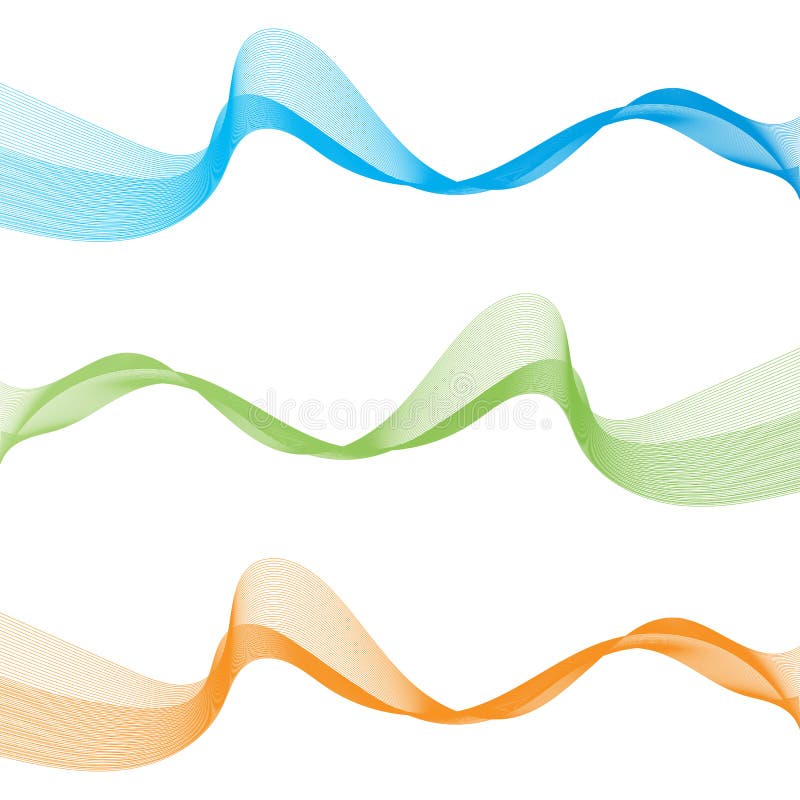 Abstract Color Wave Flow Design Stock Vector - Illustration of white ...