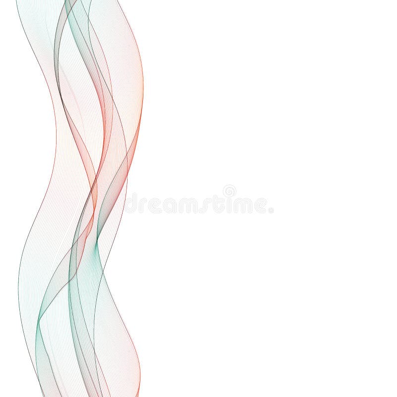 Abstract Color Wave Pattern. Vector Curves Stock Illustration ...