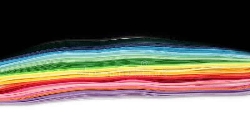 Abstract Color Wave Rainbow Strip Paper Background Stock Illustration ...