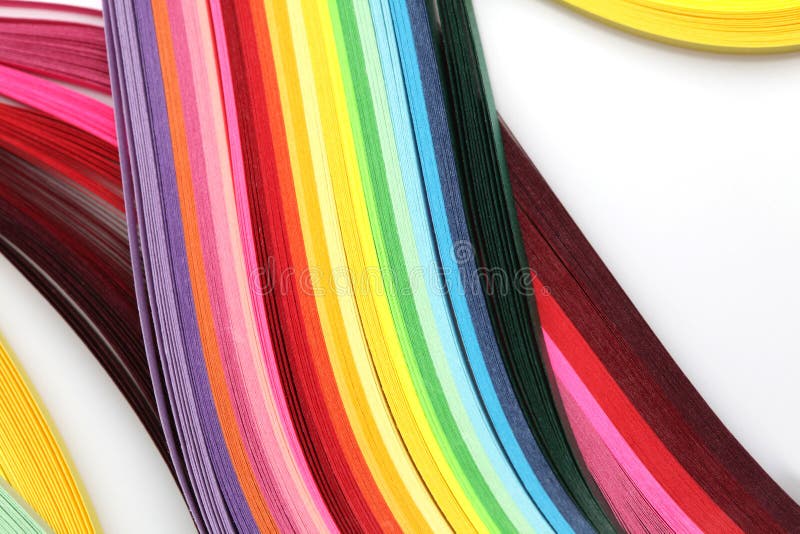 Abstract Color Wave Rainbow Strip Paper on Horizontal Background Stock ...