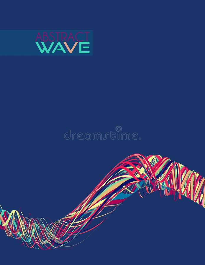Abstract color wawe stock illustration. Illustration of space - 7424162