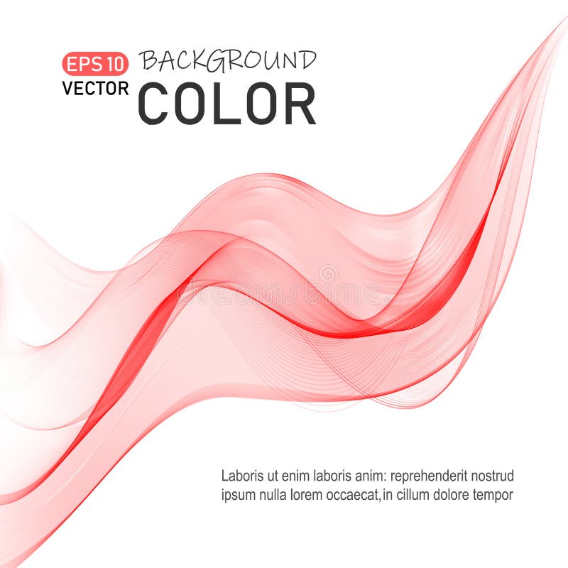 Abstract Color Wave Vector Background. Transparent Flying Light Pink ...