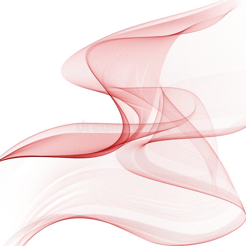Abstract Color Wave Vector Background. Transparent Flying Light Pink ...