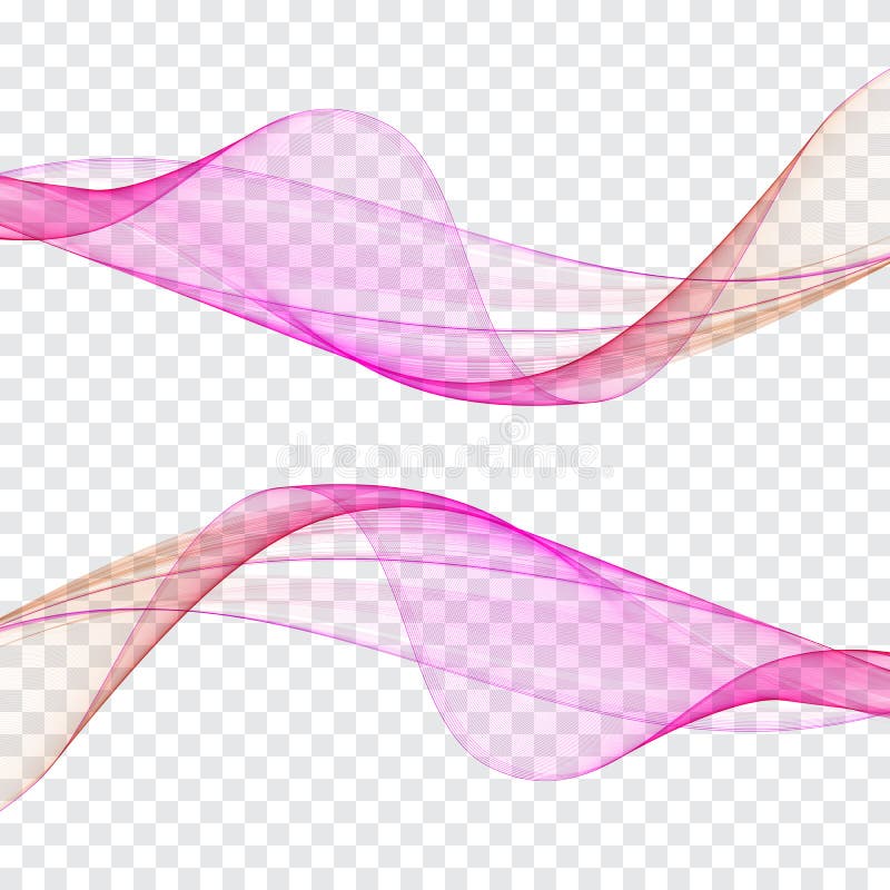Vector Pink Transparent Wave on Transparent Background Stock Vector ...
