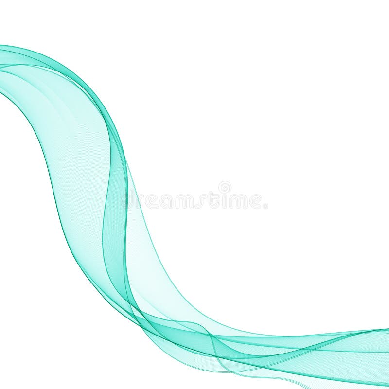 Abstract Color Waves Isolated On White Background Eps 10 Stock Vector