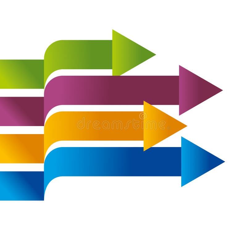 Abstract colored arrows stock illustration. Illustration of arrow ...