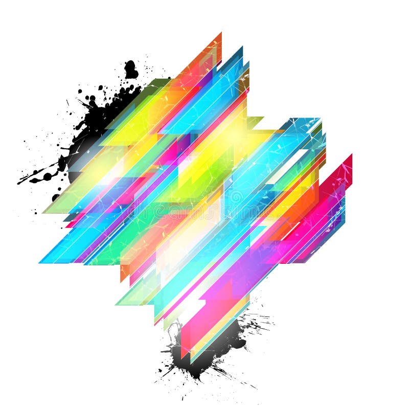 Vector Abstract Corner Design with Floral Elements Stock Vector ...