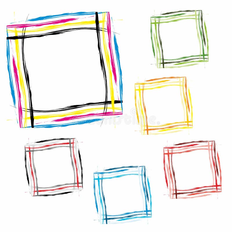 Abstract Rectangle Frames Borders Stock Illustration - Illustration of ...