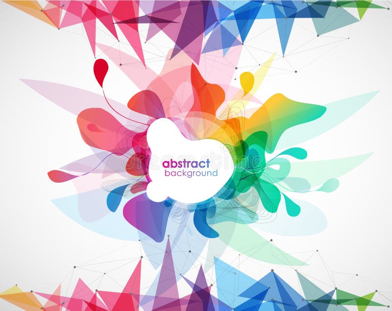 Abstract Colored Background with Different Shapes. Stock Illustration ...