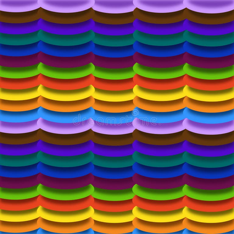 Abstract Colored Background of Flat Colored Discs Stacked in Rows Stock ...