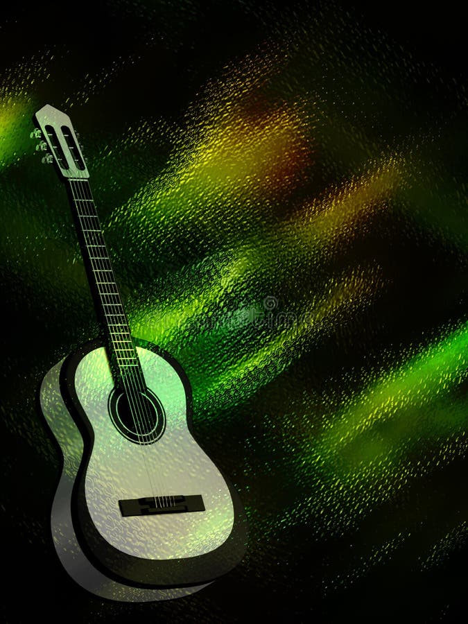 Abstract Background with a Guitar Stock Illustration - Illustration of ...