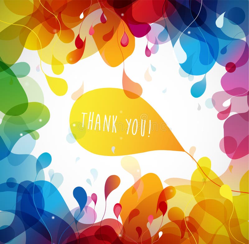 Thank You Quotation with Colorful Abstract Backgrounds Stock Vector ...